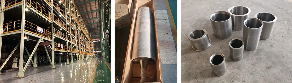 Sunk rollers, stabilizing rollers, furnace rollers, bearing bushings ...