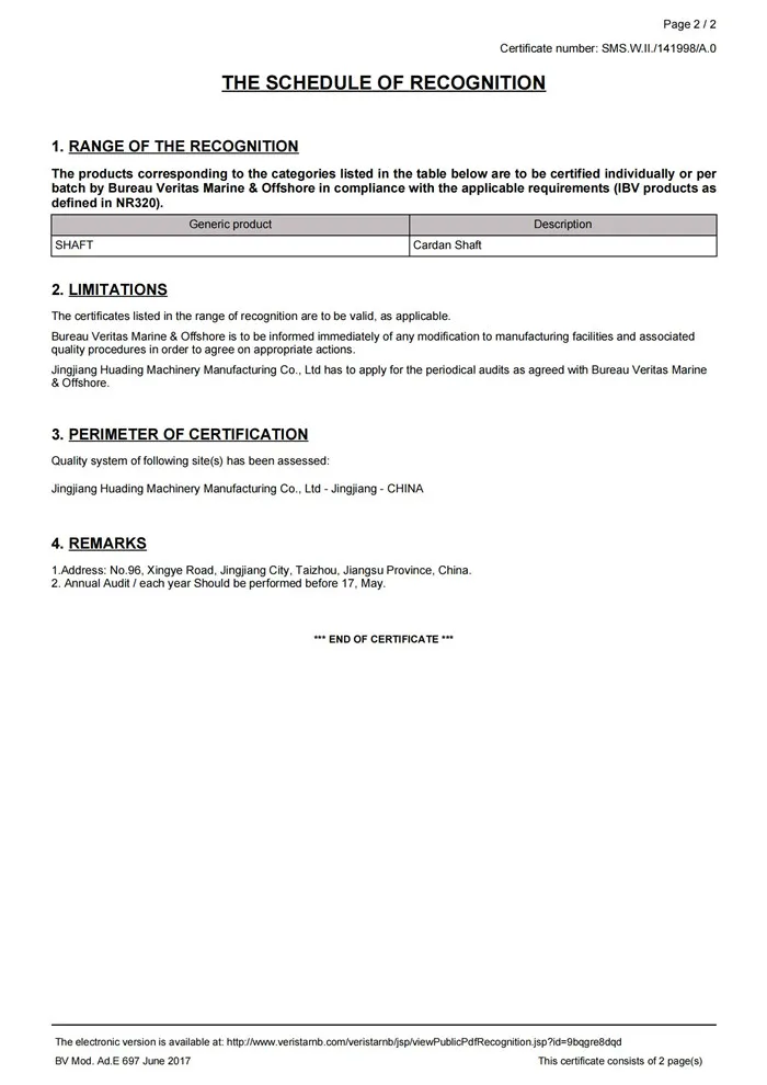 Company Achieves BV Classification Society Approval and Successful ...