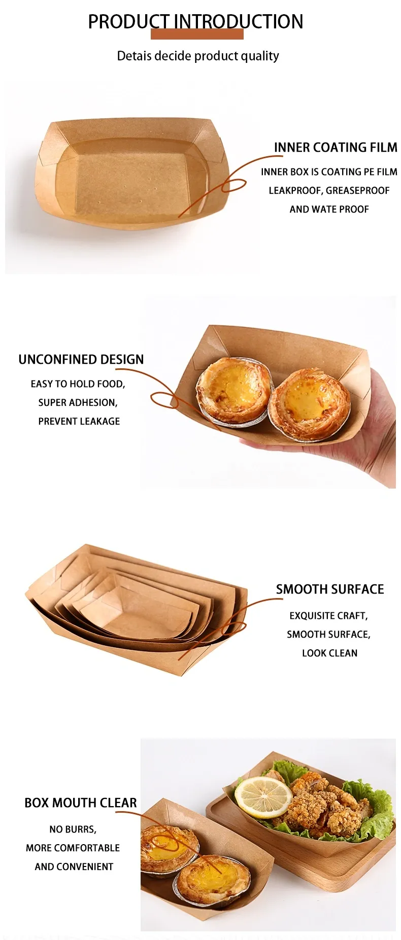 French Fry Boats, Kraft Paper French Fry Boats