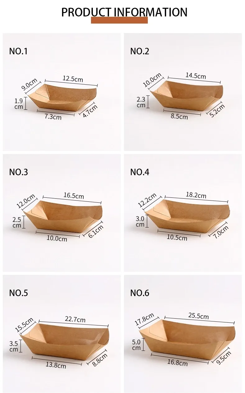 French Fry Boats, Kraft Paper French Fry Boats
