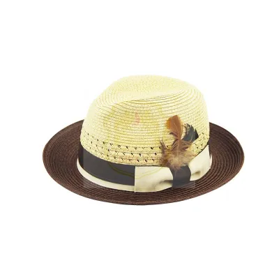 Straw Sun Hats Short Brim Fedora Hats