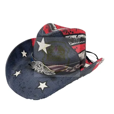 LIHUA very stiff cowboy hat in straw