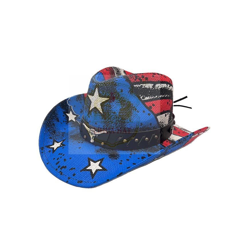 LIHUA very stiff cowboy hat in straw LIHUA very stiff cowboy hat in straw