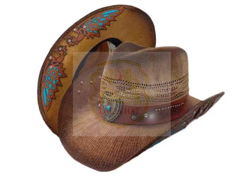 LIHUA Cowboy Hat for Men straw LIHUA Cowboy Hat for Men straw