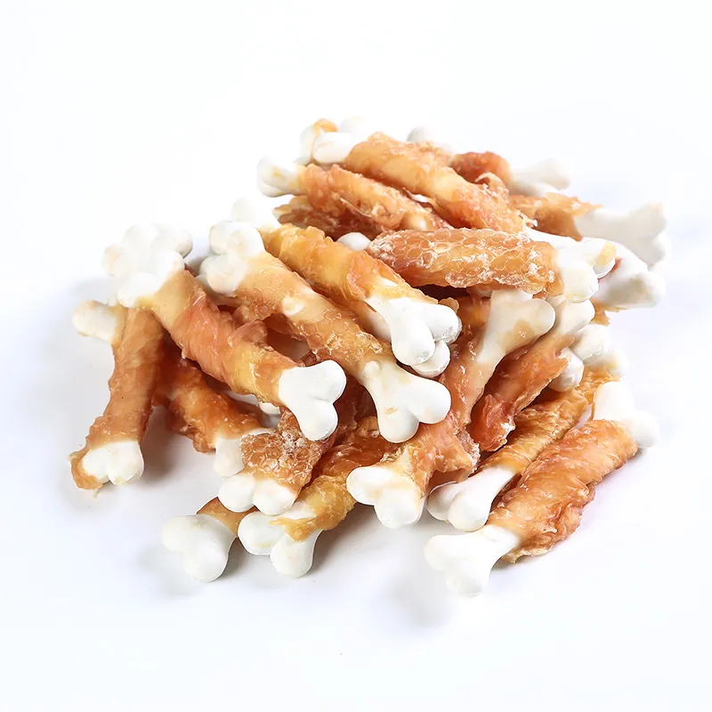 Chicken Wrapped Cheese Bone Pet Snack Dog treat dog bully stick