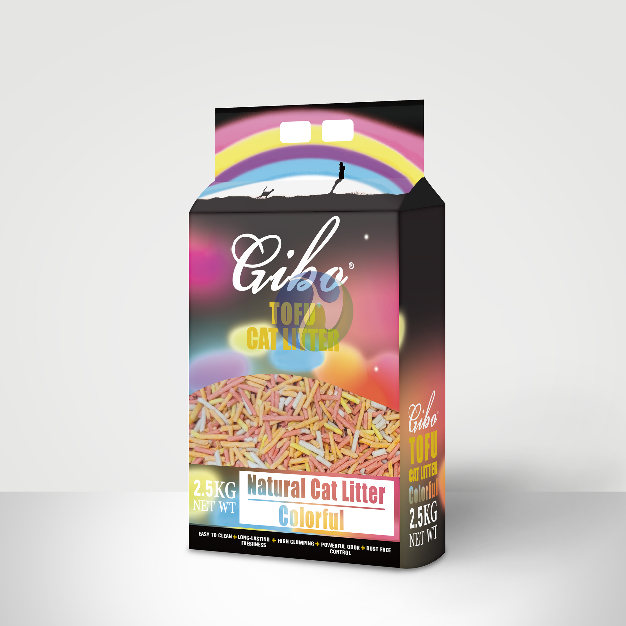 GIBO Tofu Cat Litter Colorful