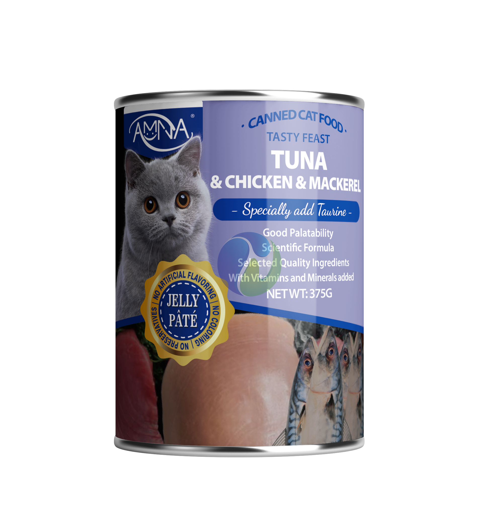 AMNA Cat Can Jelly Pâté 375g Tuna&Chicken&Mackerel