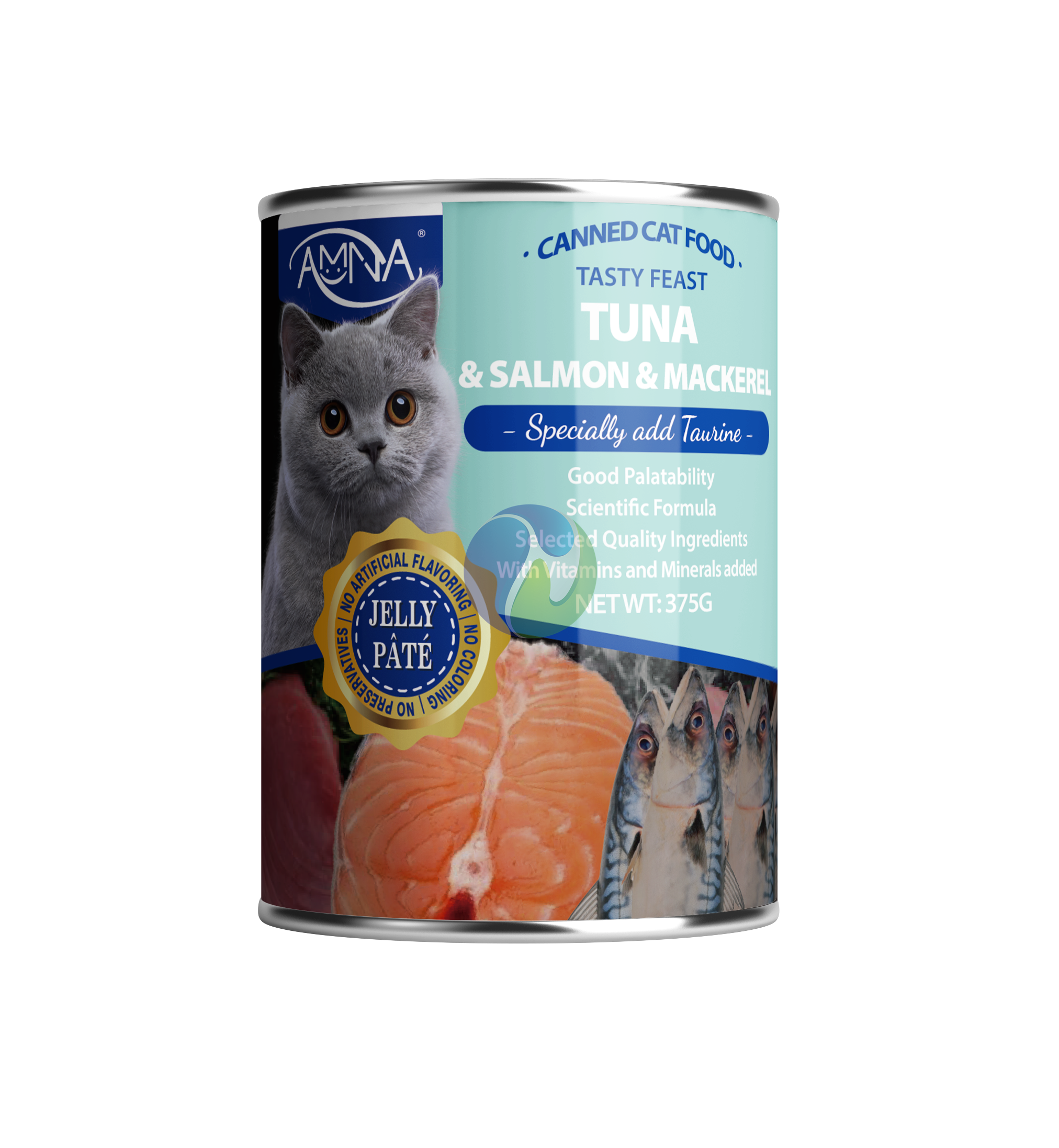 AMNA Cat Can Jelly Pâté 375g Tuna&Salmon&Mackerel