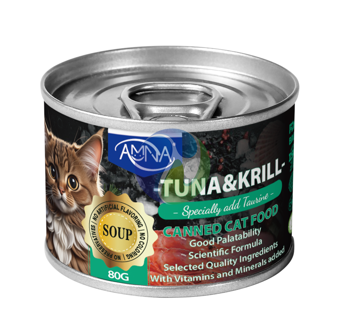 AMNA Cat Can Soup 80g Tuna & Krill