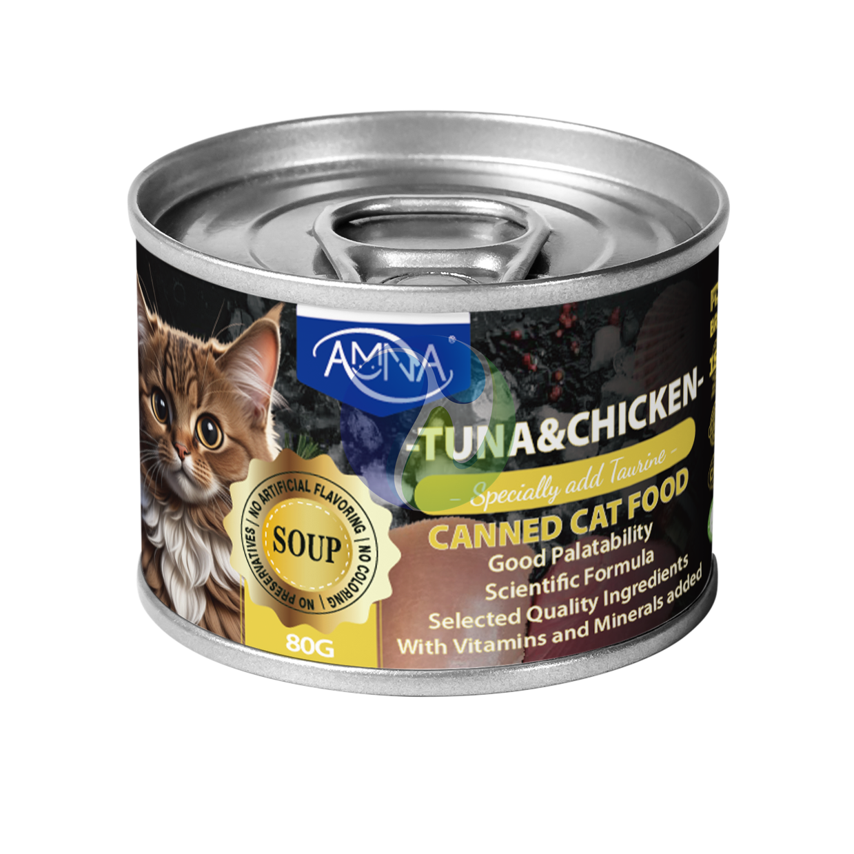AMNA Cat Can Soup 80g Tuna & Chicken