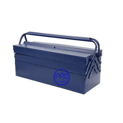 portable folding metal tool storage box