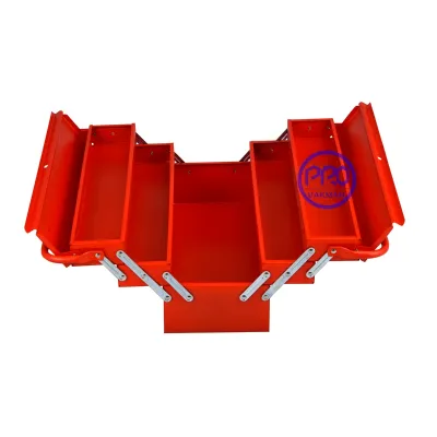 portable folding metal tool storage box