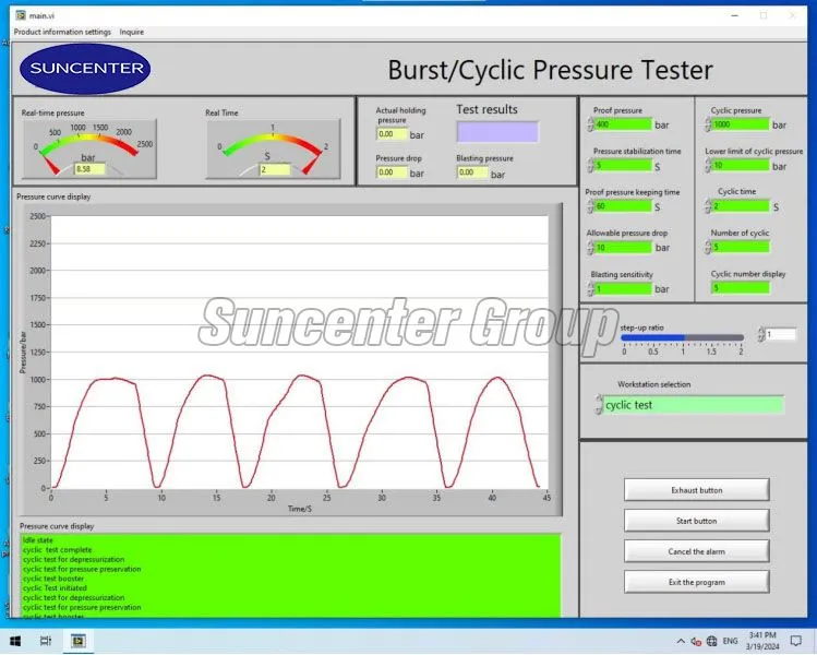 Hydraulic pressure cyclic test machine