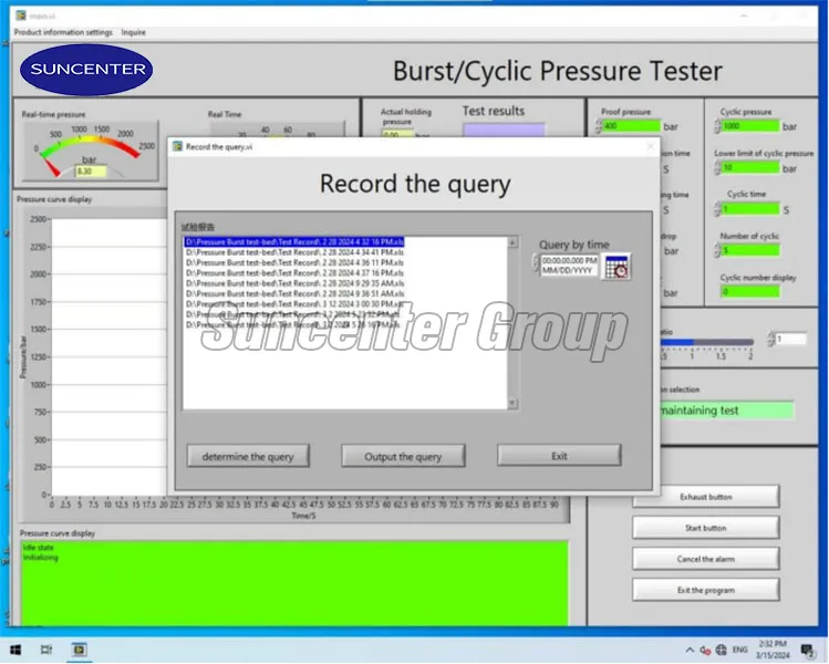Hydraulic pressure cyclic test machine