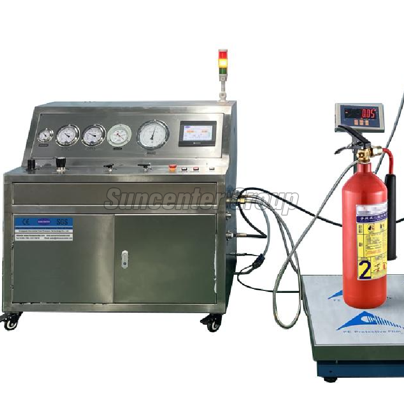 PLC-controlled CO2 fire extinguisher filling machine