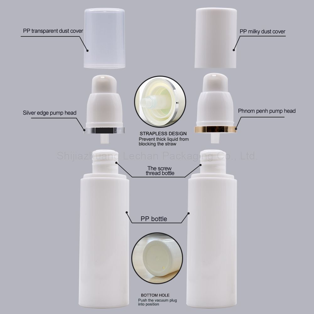 airless pump bottles,empty bottle,pp plastic