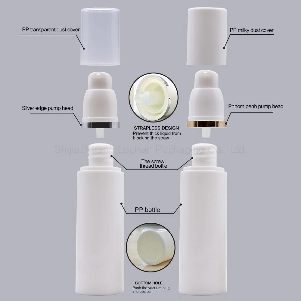 airless pump bottles,empty bottle,pp plastic