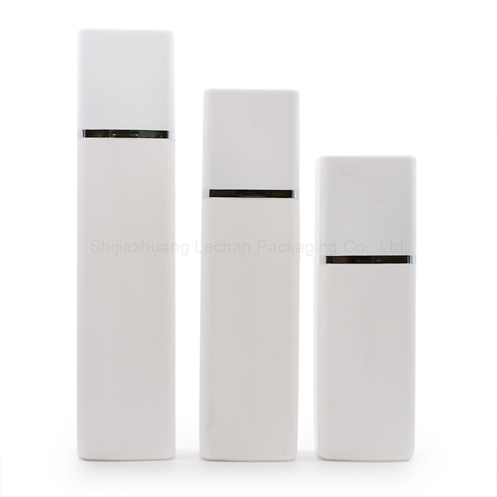 Refillable Plastic Empty Lotion Soap Square Pump Bottle