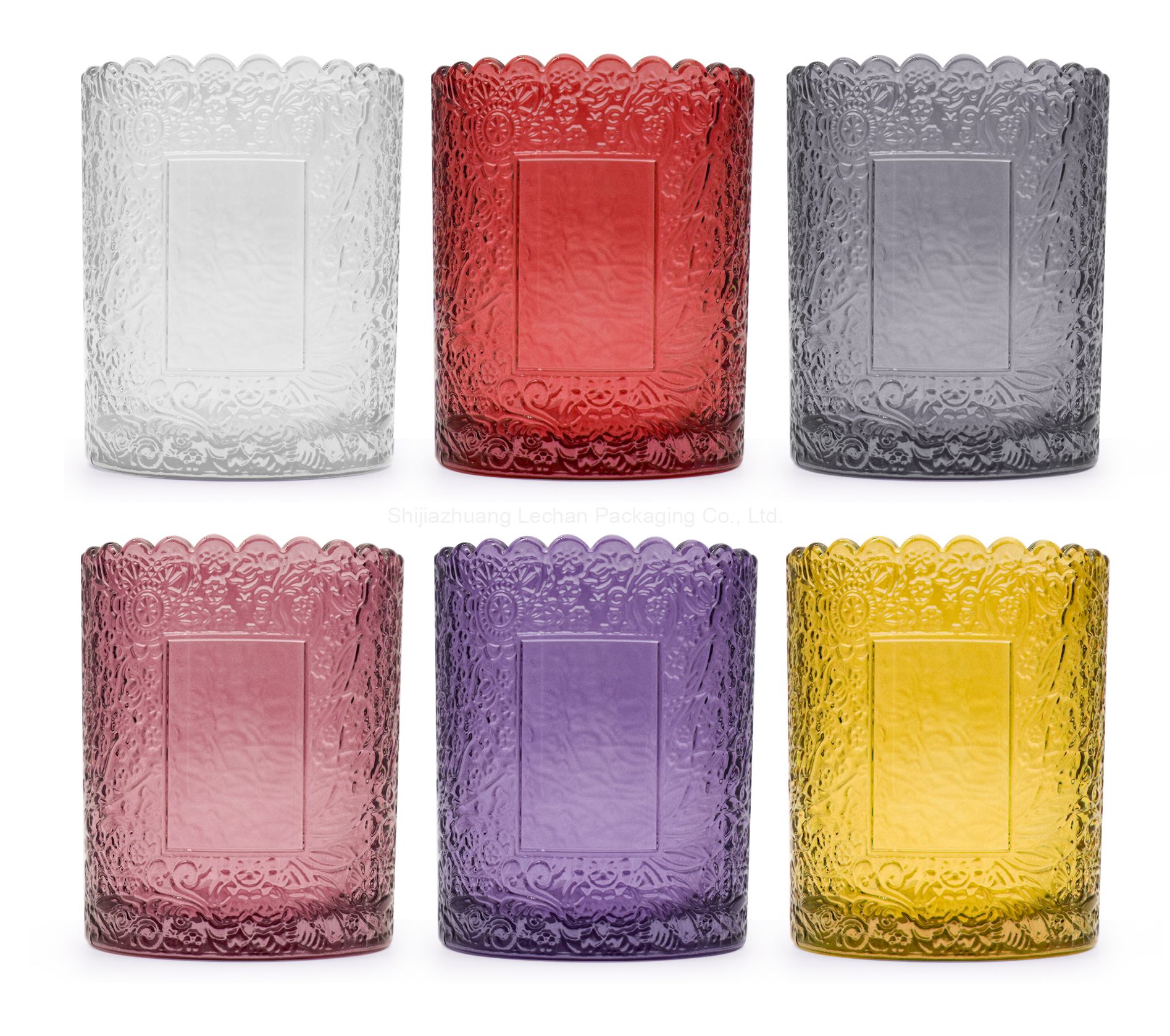 Colorful Glass Scented Candle Jar Home Fragrance Candle Gift