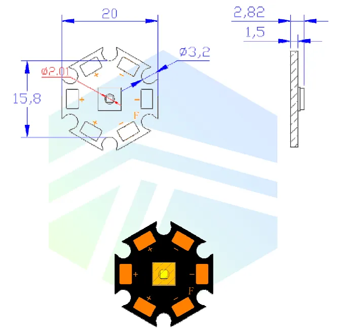 10W led chip, torch light led, flash light led