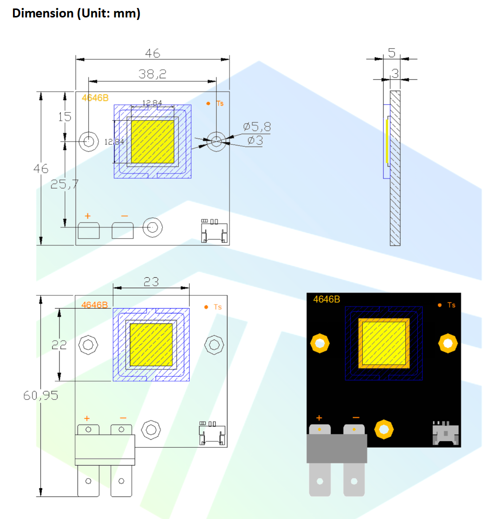 300W Flip Chip COB, COB for stage lighting, 300W COB