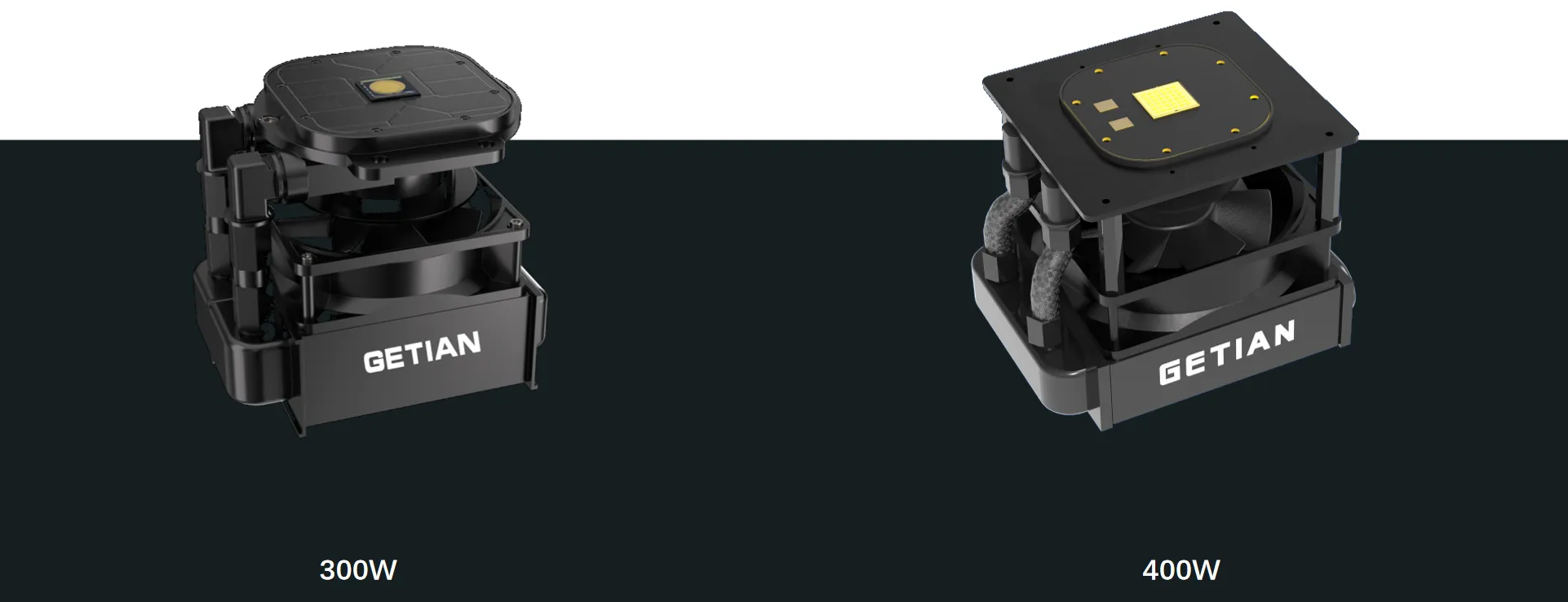300W LED with heatsink, liquid-cooled led module