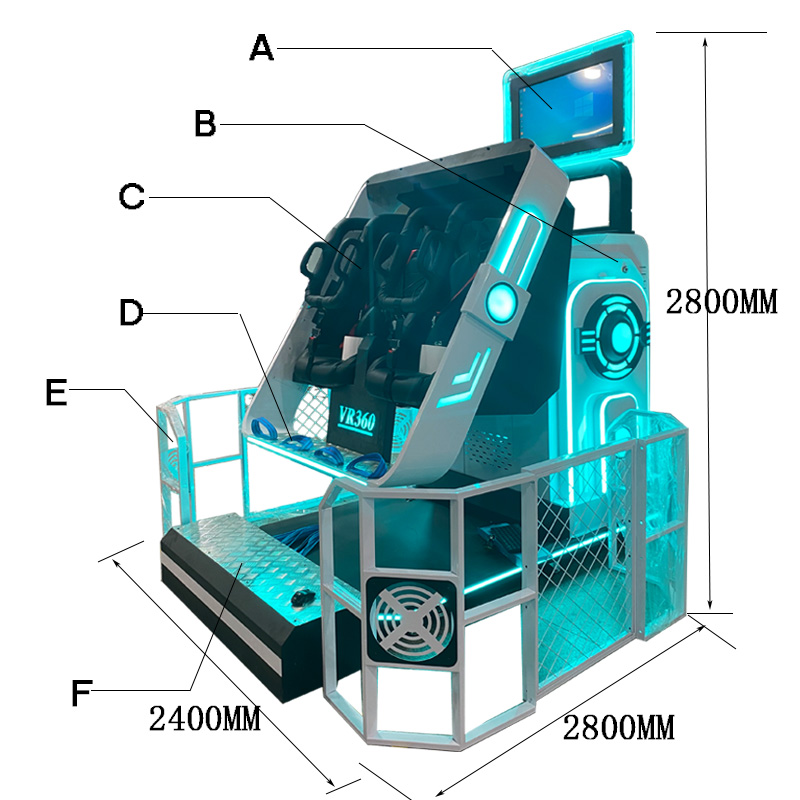 360 VR Roller Coaster Simulator, Double Seats 360 VR Roller Coaster | VCAN