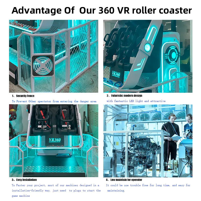 360 VR Roller Coaster Simulator, Double Seats 360 VR Roller Coaster | VCAN