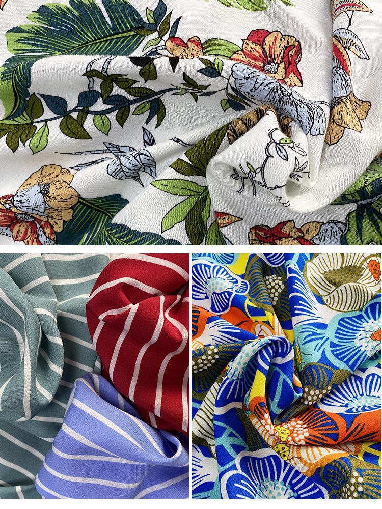 Rayon slub printing fabric customozed and ready goods