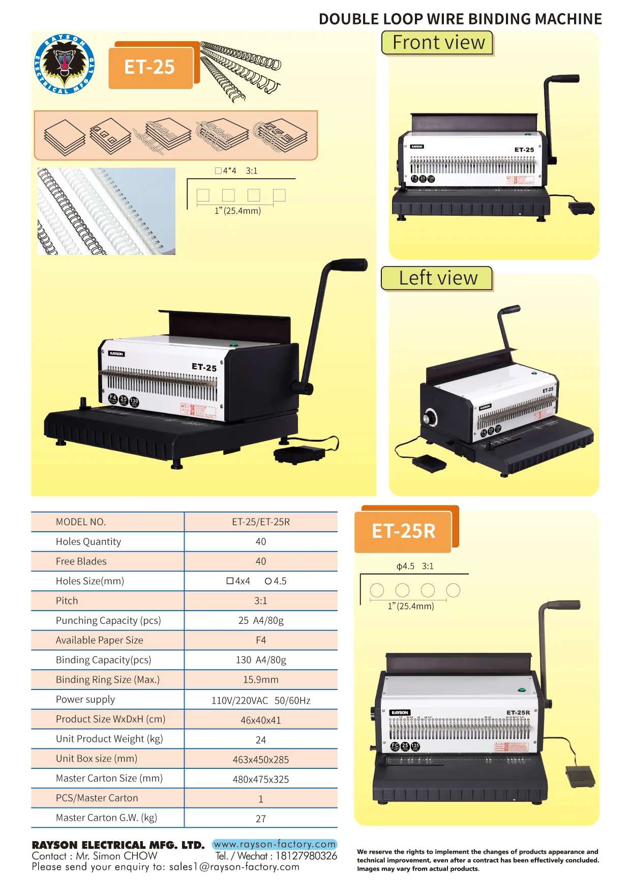 DOUBLE LOOP WIRE BINDING MACHINE-ET-25