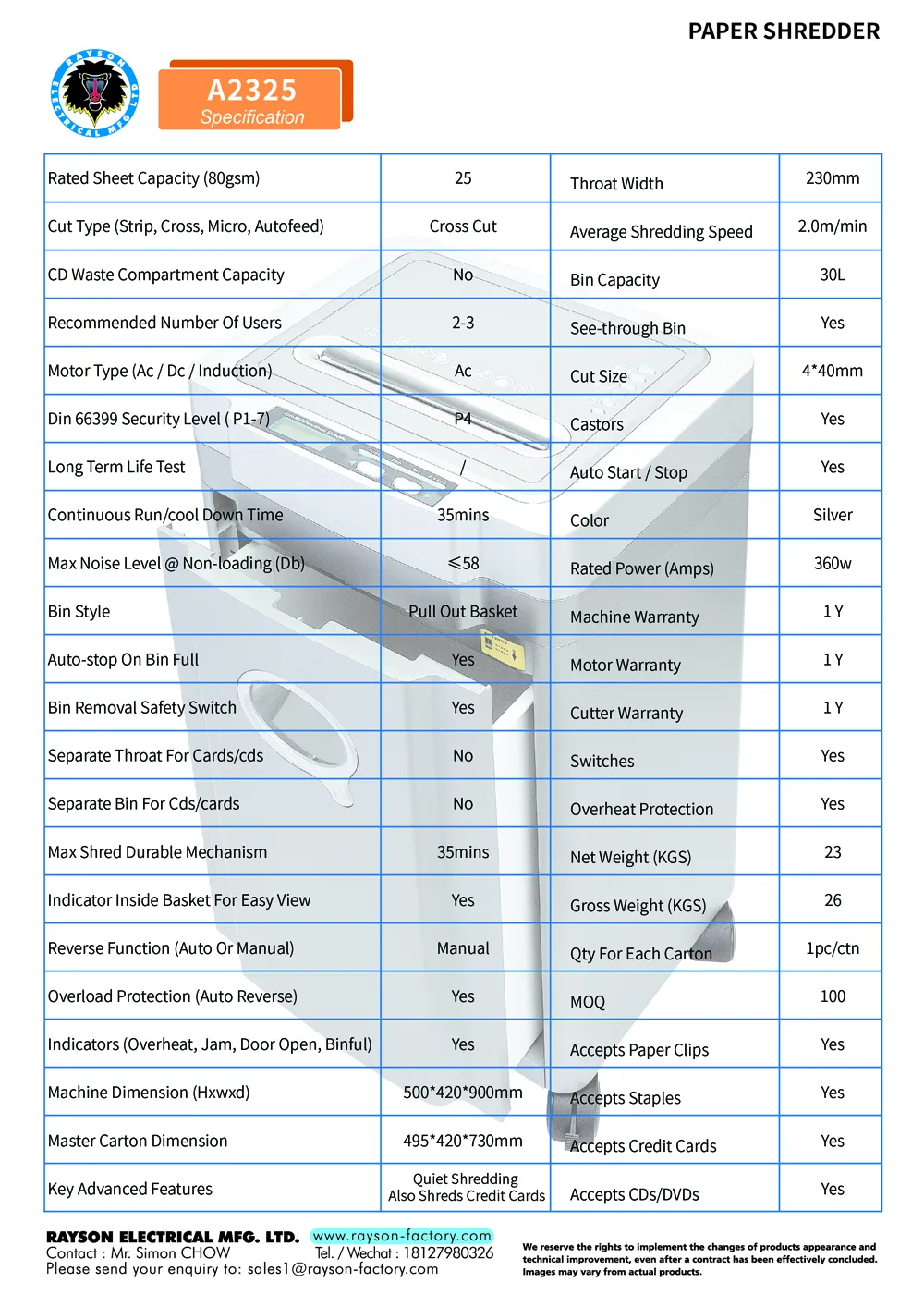 COMMERCIAL GRADE PAPER SHREDDER