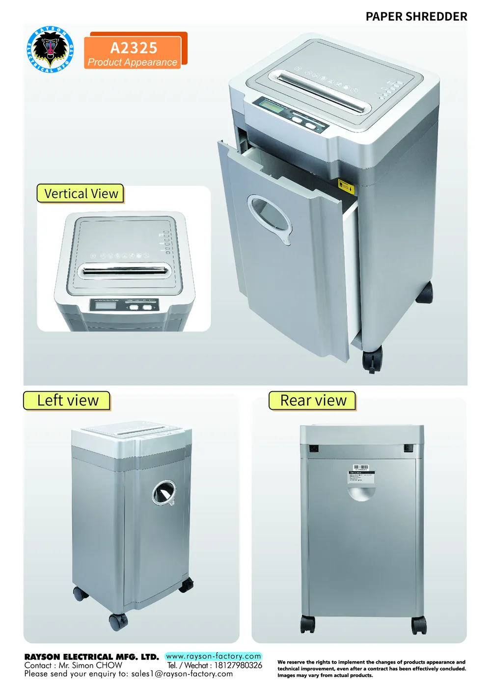 COMMERCIAL GRADE PAPER SHREDDER