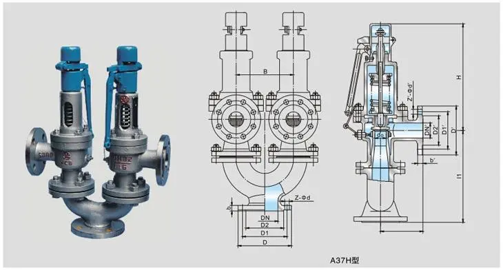 Spring type double safety valve