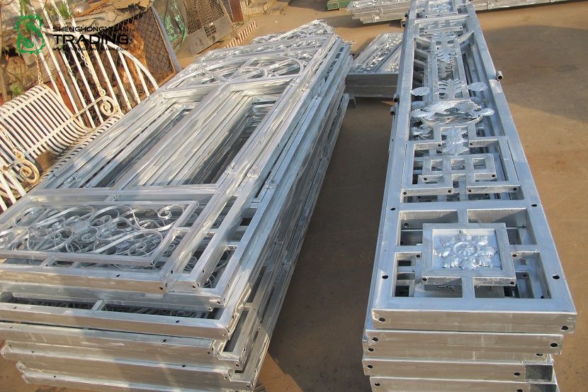 Metal Hot Dip Galvanizing Powder Coated Iron Steel Fence&Gate