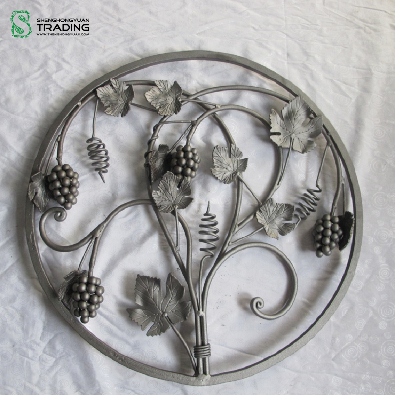 Wrought Iron Steel Components Ornamental Flower Panels