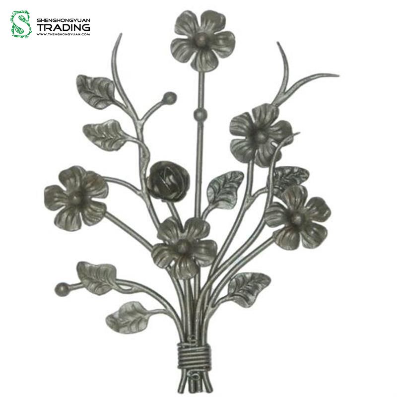 Ornamental Wrought Iron Flower Panels Accessories
