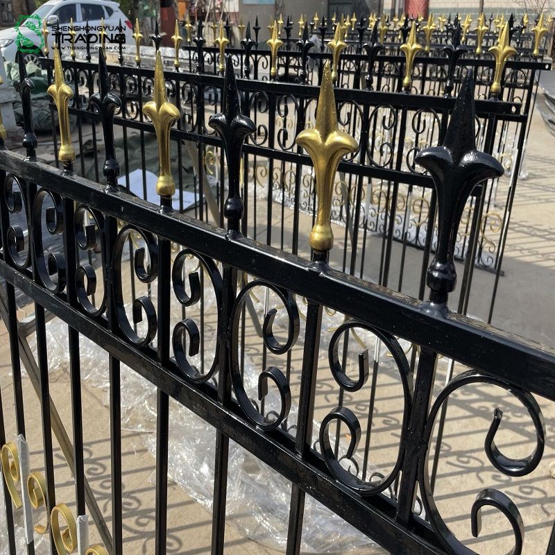 Metal Hot Dip Galvanizing Powder Coated Iron Steel Fence&Gate