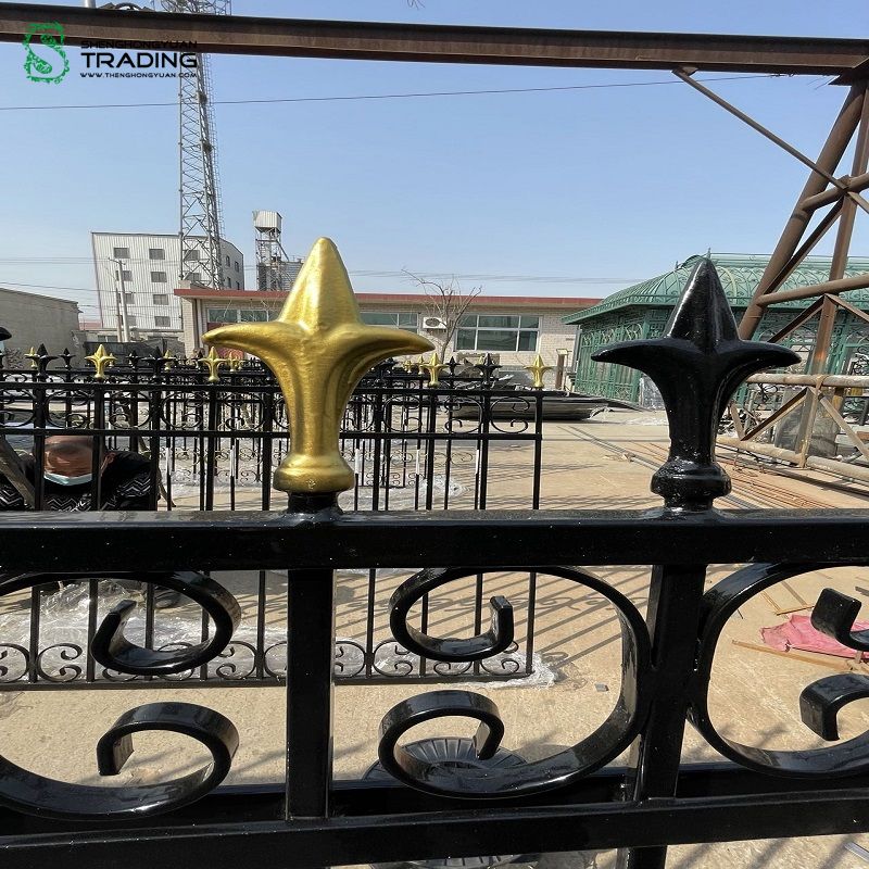 Metal Hot Dip Galvanizing Powder Coated Iron Steel Fence&Gate