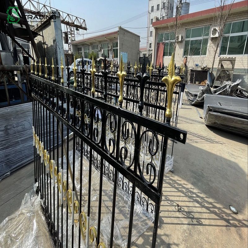Metal Hot Dip Galvanizing Powder Coated Iron Steel Fence&Gate