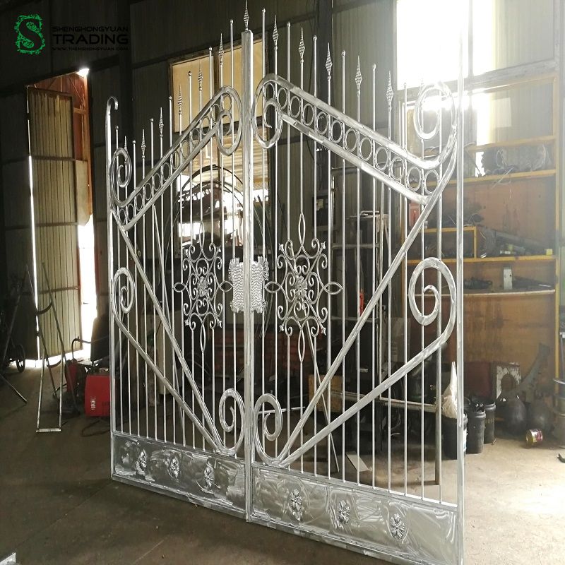 Metal Hot Dip Galvanizing Powder Coated Iron Steel Fence&Gate