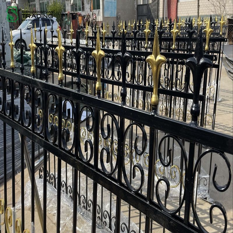 Metal Hot Dip Galvanizing Powder Coated Iron Steel Fence&Gate