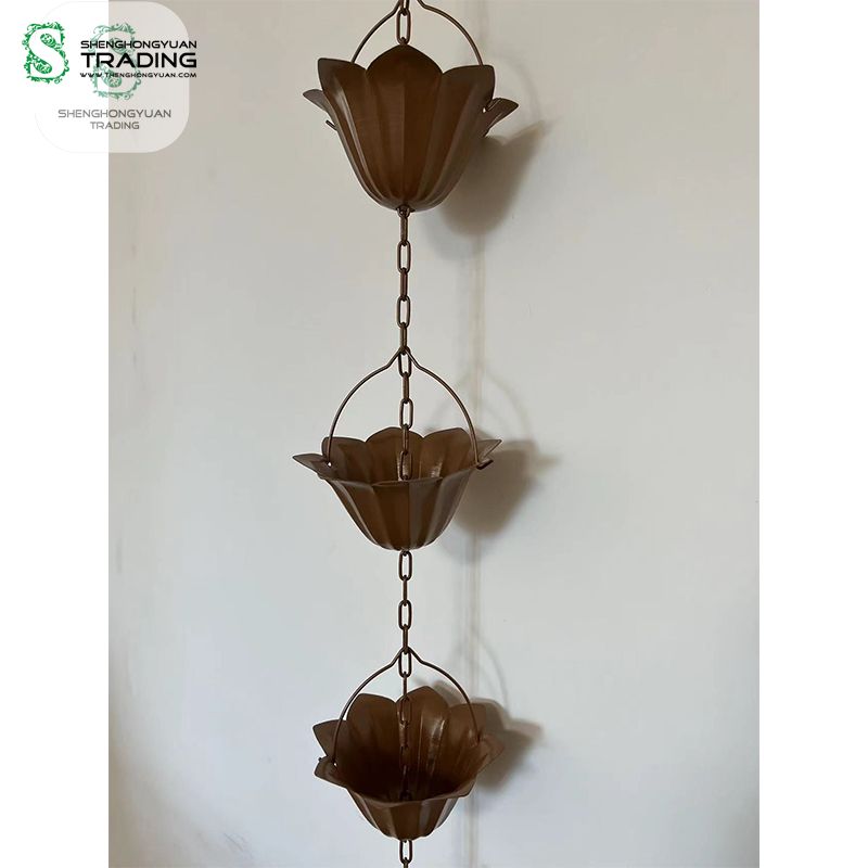 Monarch Pure Copper Lotus Rain Chain