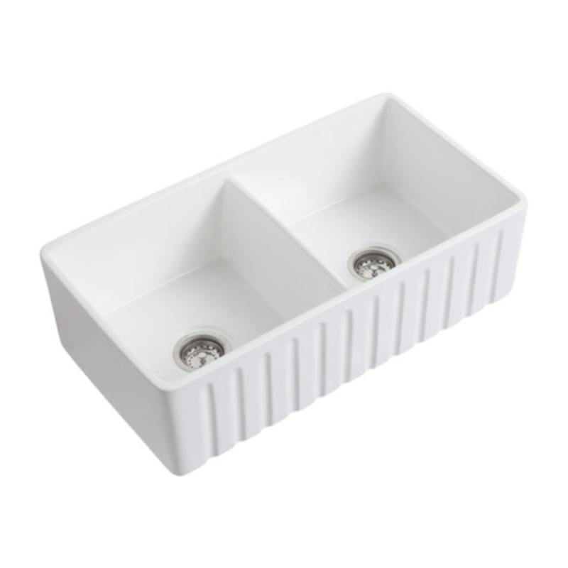 Kitchen Ceramic Semi Recessed Sink KS06D-840