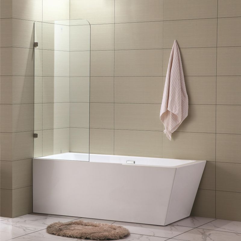Shower Glass Swing Bath Tub Screen D1016