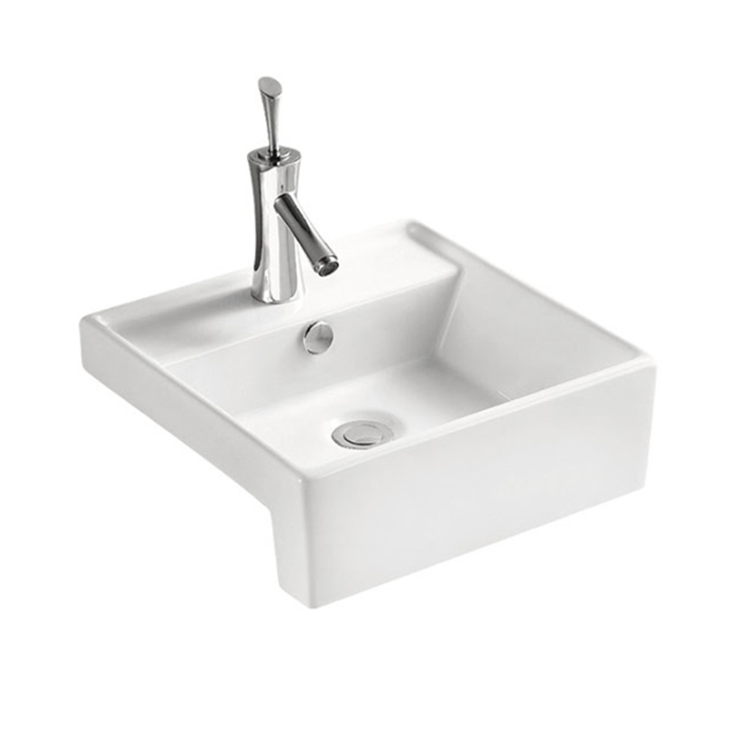 Bathroom Cabinet Seramic White Semi-recessed Basin HY-5307
