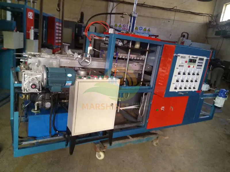 plastic tray thermoforming machine | press moulding | vacuum forming