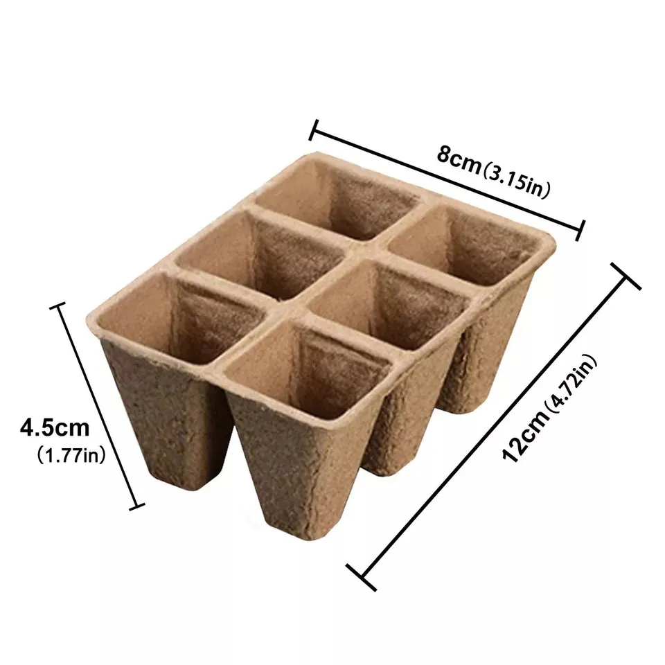 pulp paper seed starting cell trays