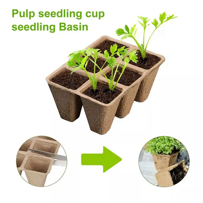 pulp paper seed starting cell trays
