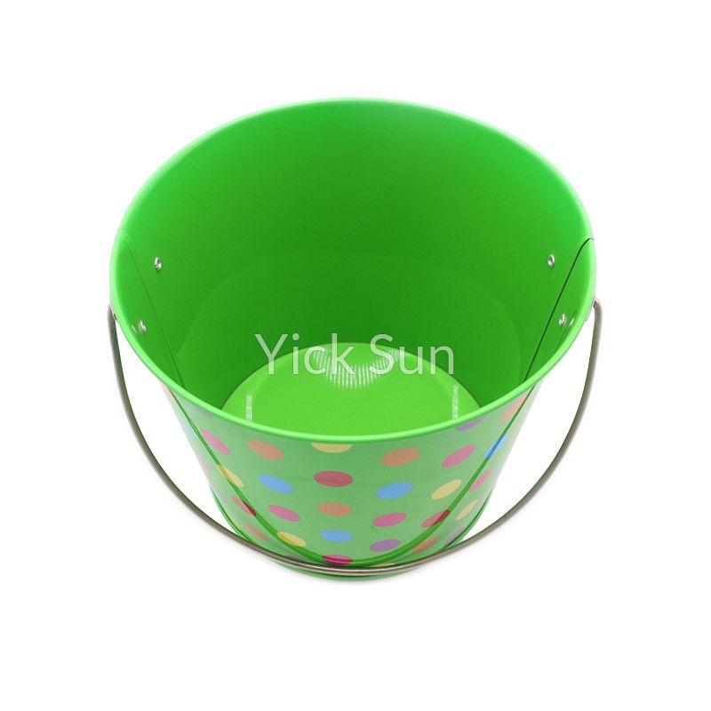 Handling Ice Bucket Tins, Wholesale Metal Tin Beer Buckets, Ice Bucket