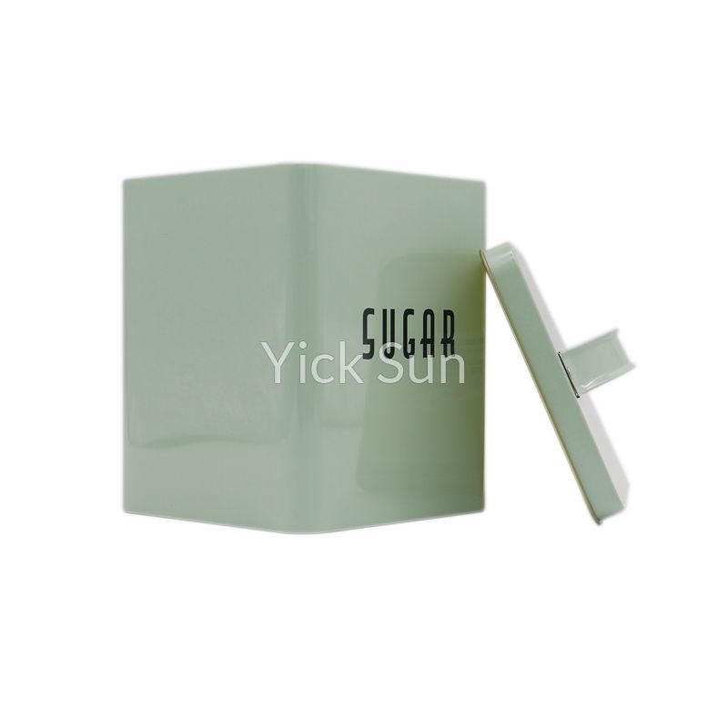 Square Sugar Tins, Wholesale Tea Coffee Sugar Tins With Metal Handle